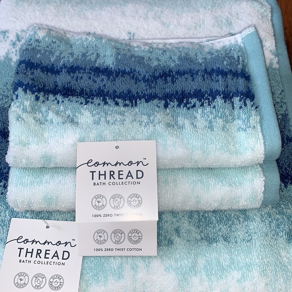 Common Thread | Bath | Common Thread 0 Cotton Towel Set 6piece Blue ...